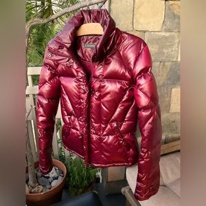 Andrew Marc | Jackets & Coats | Ruby Red 8 Silk Feather Goose Down ...